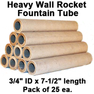 1 Pound Rocket Tube, 3/4 ID, 1-1/4 OD, 1/4 wall, 7-1/2 length ...
